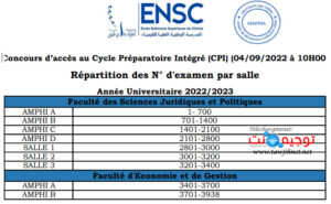 Preselction Seuil ENSC Kénitra Chimie 2022-2023 | tawjihnet