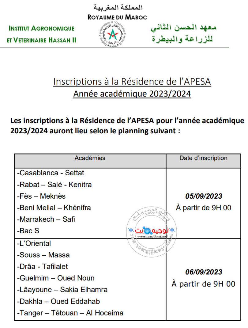 Résultats Définitifs APESA 2023-2024 | tawjihnet