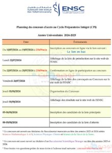 inscription Concours ENSC Kenitra 2024 2025 | tawjihnet